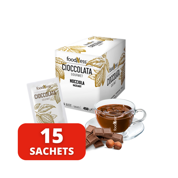 Chocolate Caliente Hazelnut - 15 sachets Foodness - Café Caribe
